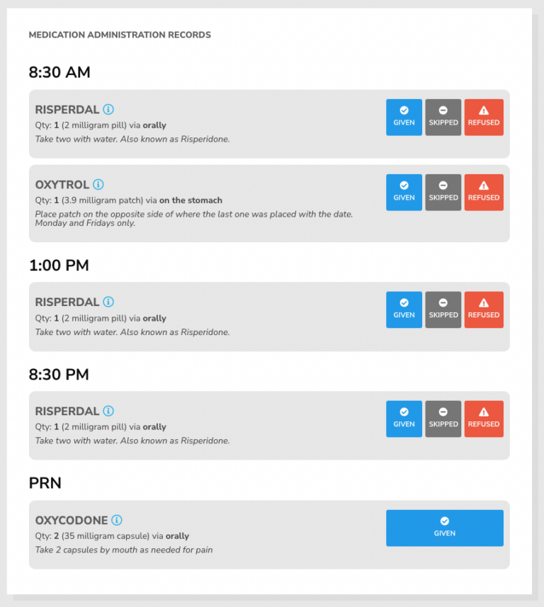 MAR: Administering Medications | BEHCA